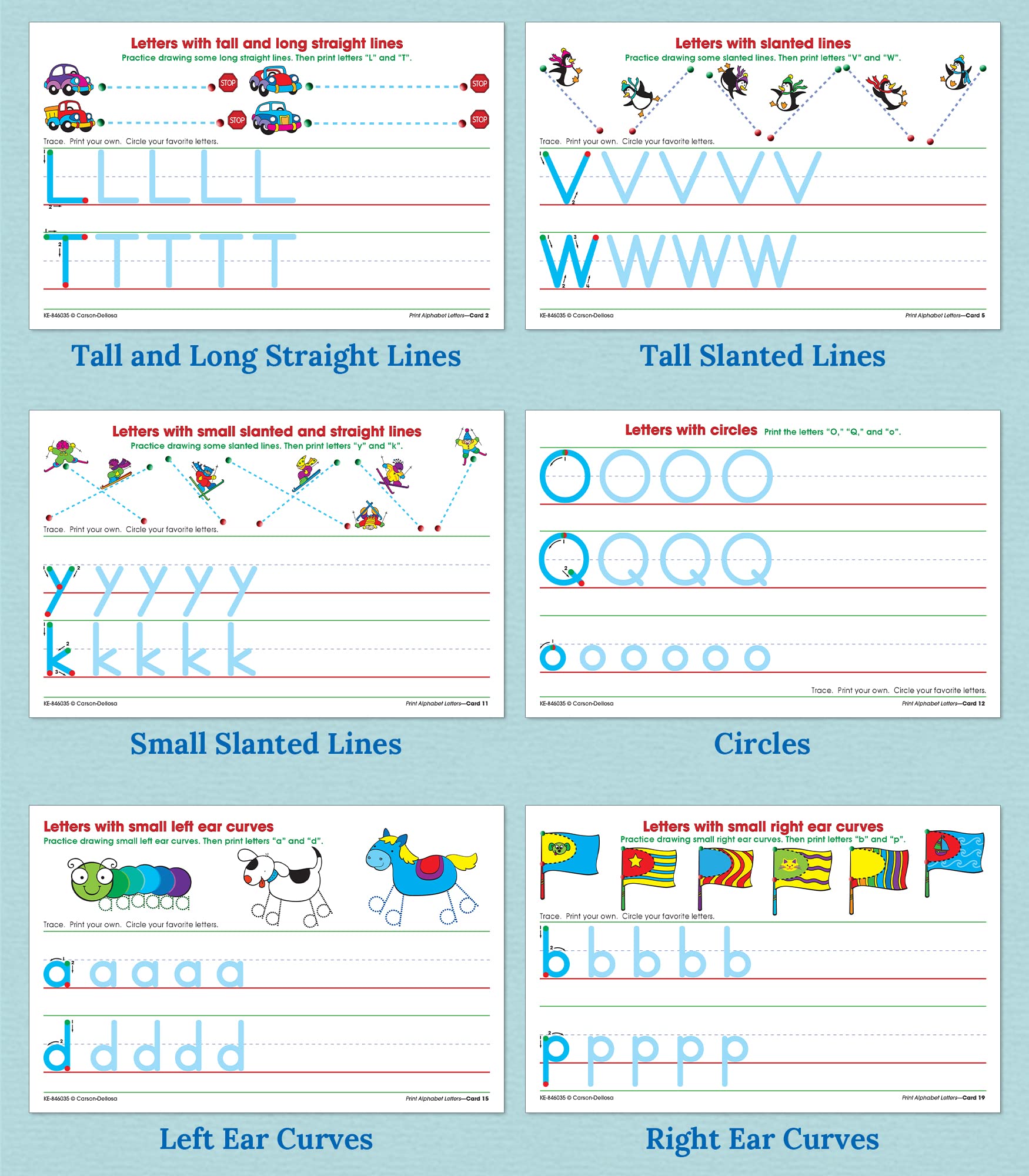 Key Education Publishing Write-On/Wipe-Off Print Alphabet Letters, Literacy Activities, Develop Handwriting and Fine Motor Skills, Teaches The Alphabet and Letter Sounds Ages 5+ (21 pc)