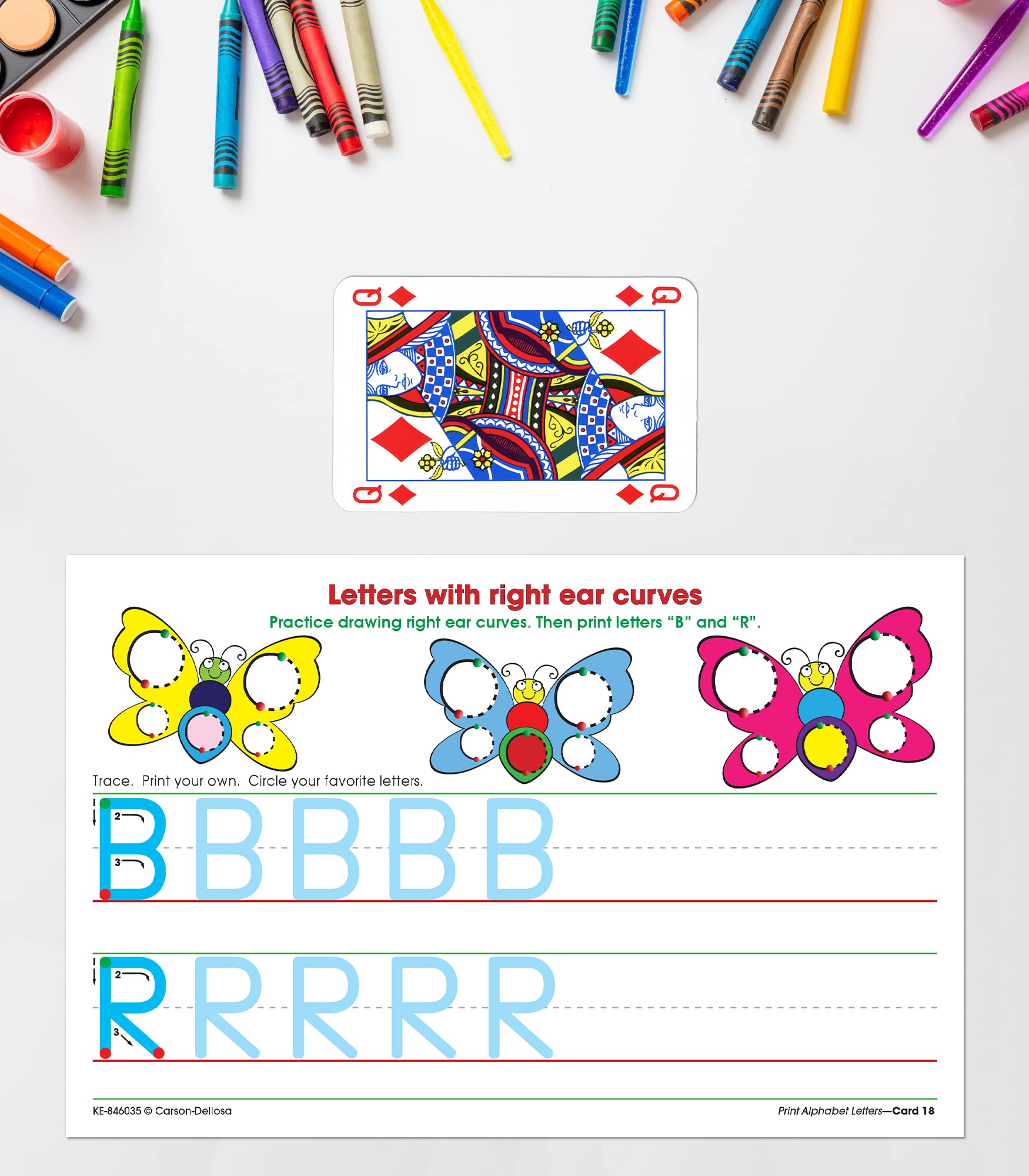 Key Education Publishing Write-On/Wipe-Off Print Alphabet Letters, Literacy Activities, Develop Handwriting and Fine Motor Skills, Teaches The Alphabet and Letter Sounds Ages 5+ (21 pc)