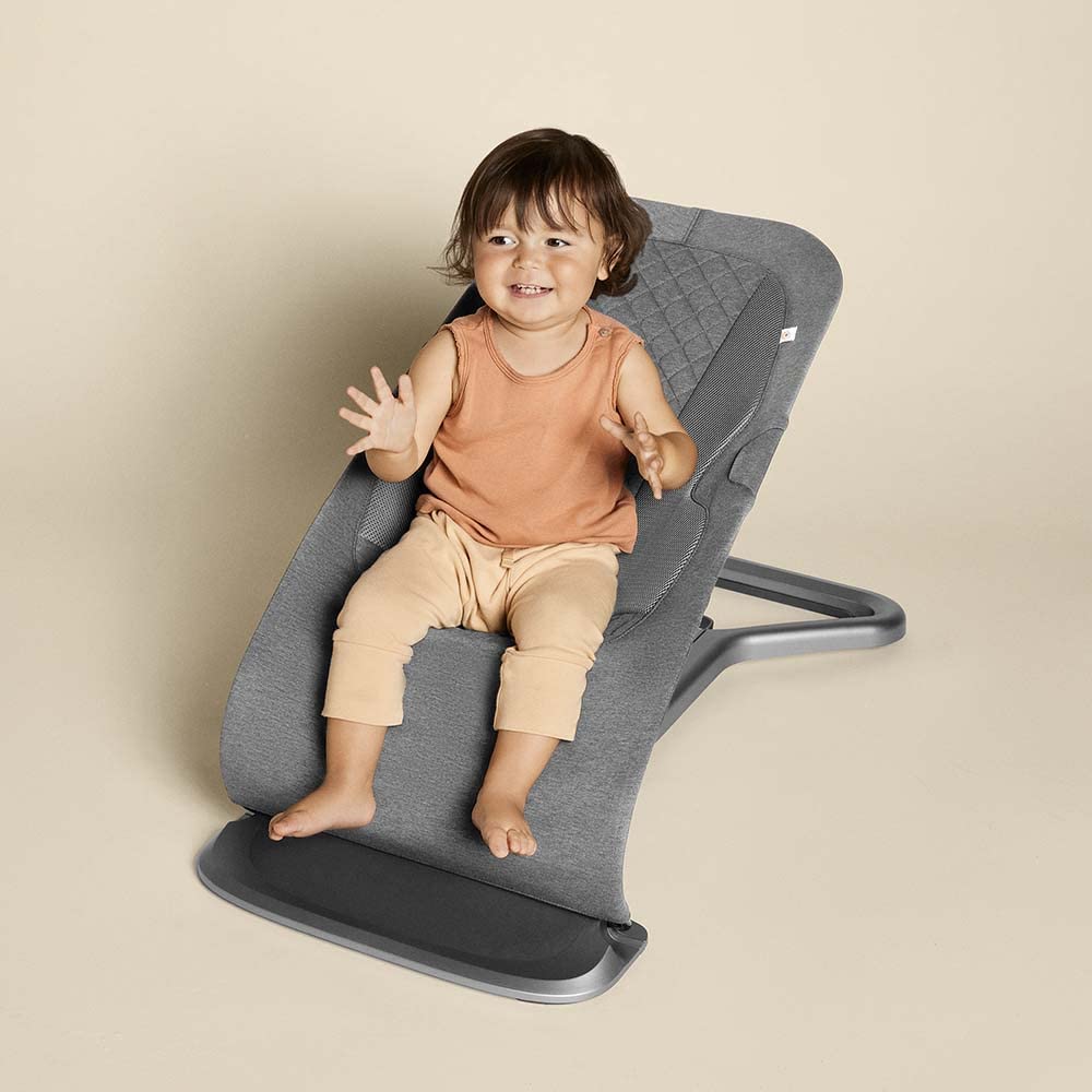 Ergobaby Evolve 3-in-1 Bouncer, Adjustable Multi Position Baby Bouncer Seat, Fits Newborn to Toddler, Charcoal
