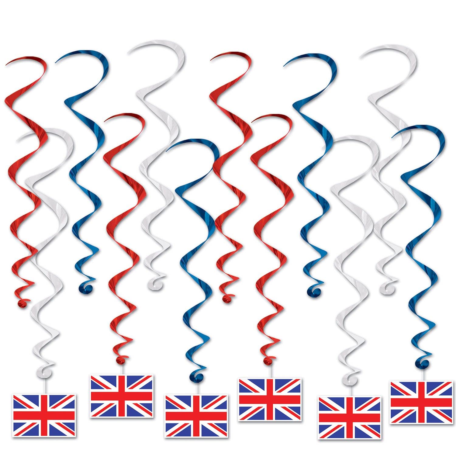 Britain United Kingdom Party Decorations 30 Piece Bundle Table Cover Banner Door Cover Photo Fun Signs Dangling whirls
