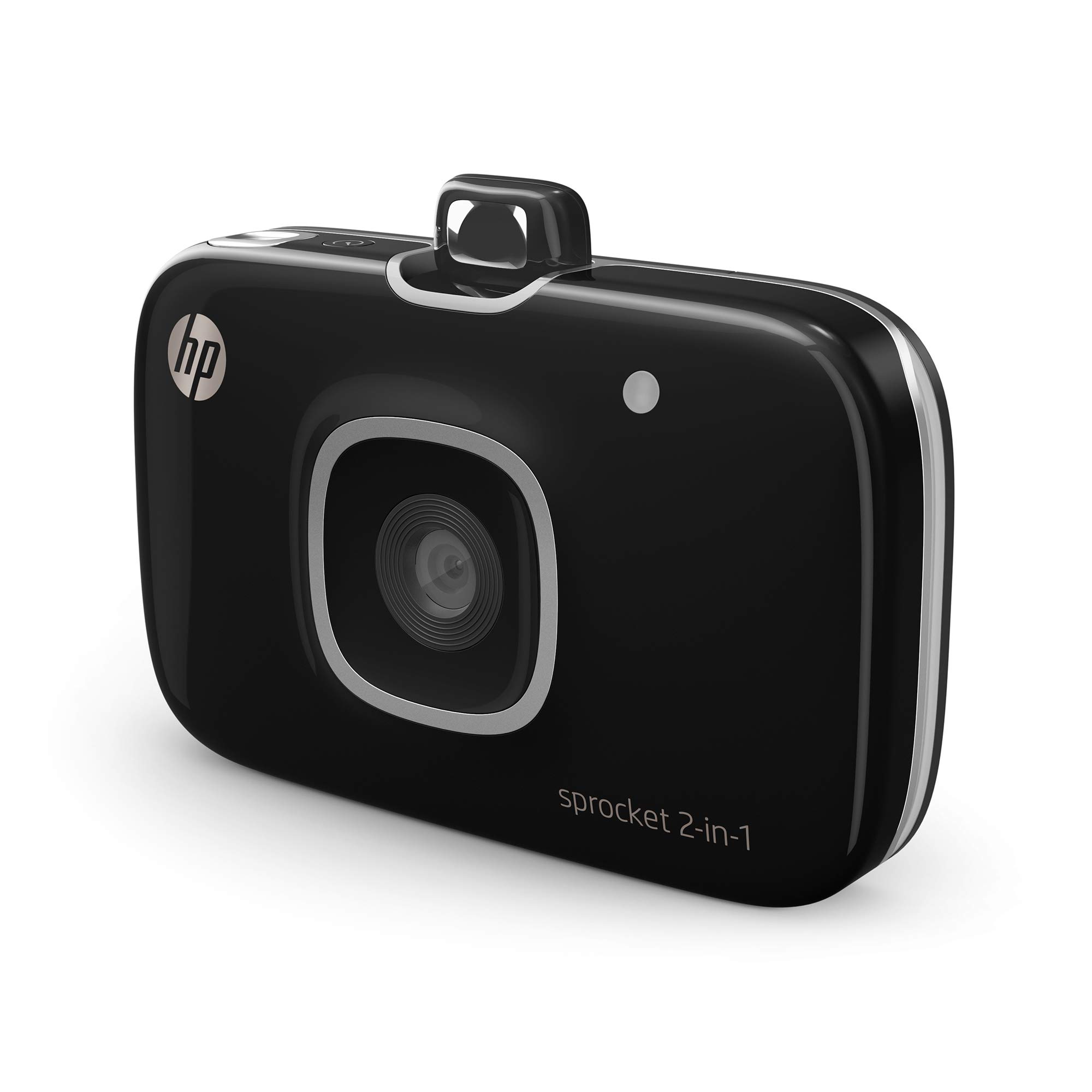 HP 5MS96A Sprocket 2-in-1 Portable Photo Printer & Instant Camera Bundle with 8GB Micro SD Card and Zink Photo Paper, Black (Pack of 3)