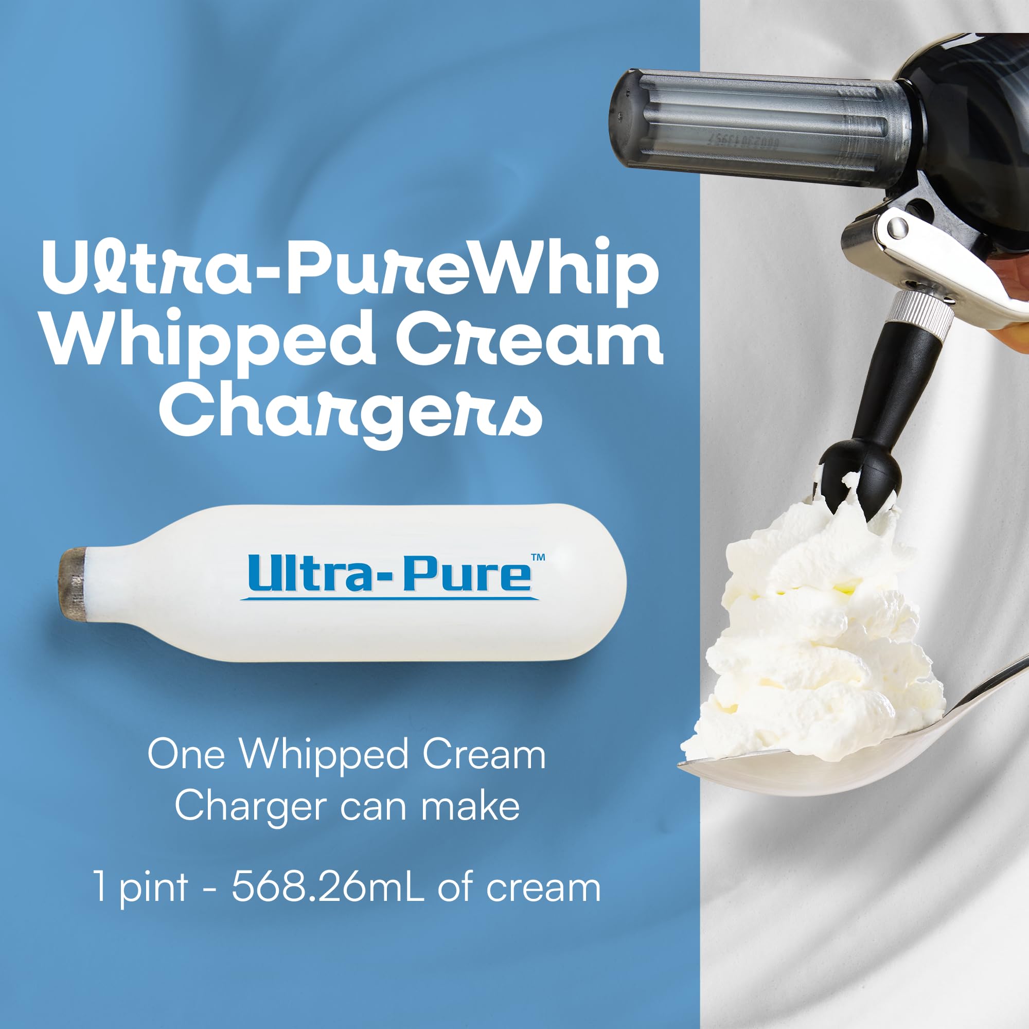 Creamright Ultra-Purewhip 50-Pack N2O Whipped Cream Chargers