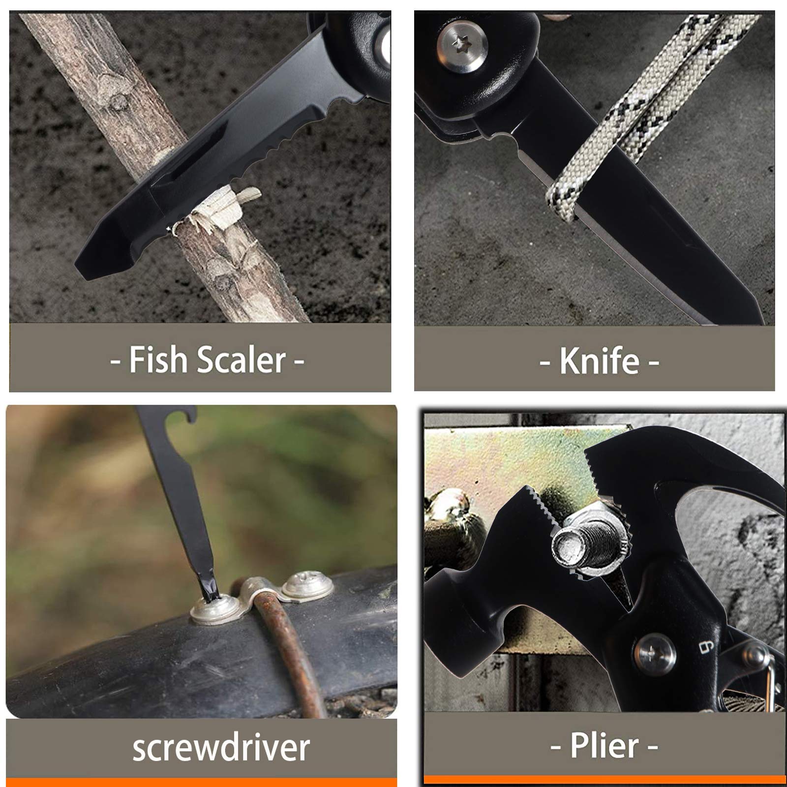 Survival Hammer Multitool,Gift for Dad Husband Brother Boyfriend Boys,Unique Anniversary Christmas Birthday Gift Ideas for Men Him,All in One Tools Multi Tool with Hammer.