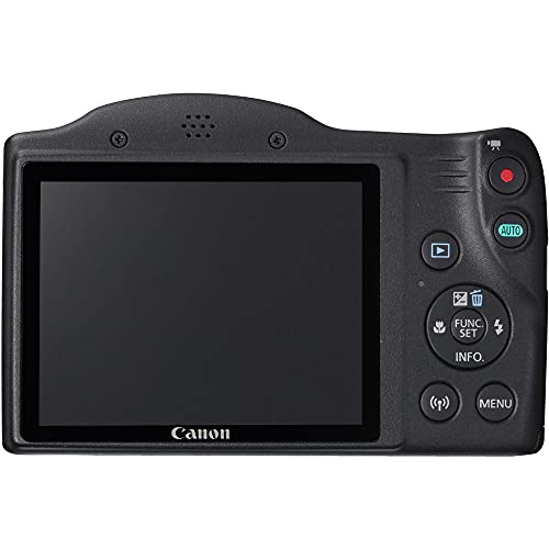 Canon PowerShot SX420 is Digital Camera (Black) (1068C001), 64GB Memory Card, 2 x NB11L Battery, Corel Photo Software, Charger, Card Reader, LED Light, Bag, Flex Tripod + More (Renewed)