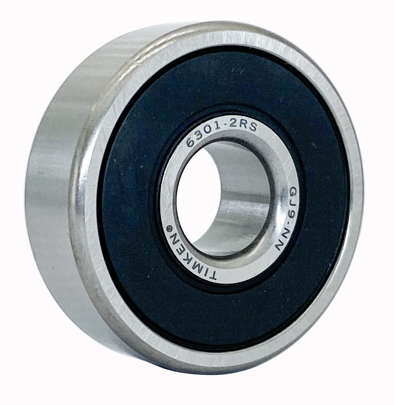 2PACK TIMKEN 6301-2RS Double Rubber Seal Bearings 12x37x12mm, Pre-Lubricated and Stable Performance and Cost Effective, Deep Groove Ball Bearings