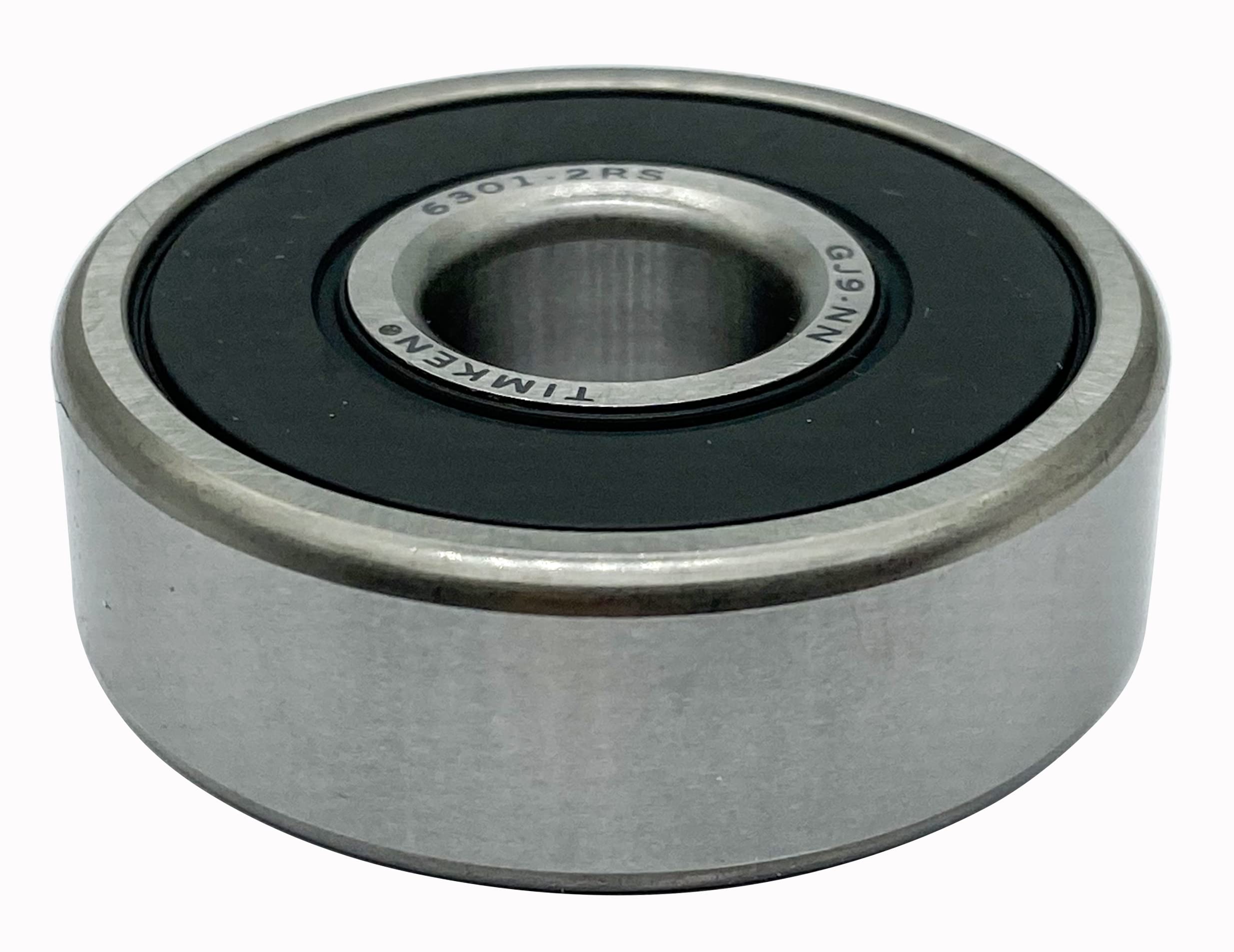 2PACK TIMKEN 6301-2RS Double Rubber Seal Bearings 12x37x12mm, Pre-Lubricated and Stable Performance and Cost Effective, Deep Groove Ball Bearings