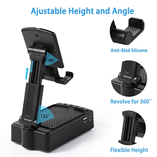 Gifts for Men, OLES Mobile Phone Stand with Bluetooth Speaker, Gifts for Him Dad Women Who Want Nothing, Adjustable Tablet Holder with Wireless Speaker, Tech Gadgets for Table Desk, Unique Ideal Gifts