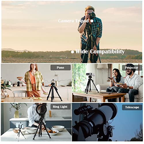 KINGJOY 74" Tripod for Camera Canon Nikon with Travel Bag, Phone Tripod with Wireless Remote and Phone Tablet Holder, Compatible with DSLR Cameras, Cell Phones, Tablets, Projector, Binoculars