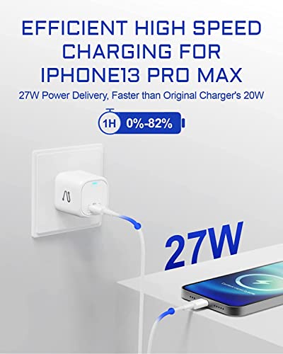USB C Wall Charger 30W, Aergiatech PD PPS GaN USB C Power Adapter, Type C Fast Charging Block for iPhone 13 Pro Max/13/12 Pro Max, Pixel 6Pro/6, iPad Pro, MacBook Air, Galaxy S22+/S22 Ultra, White