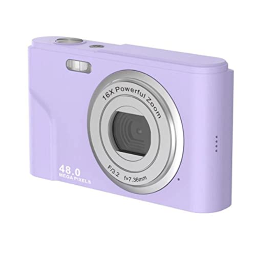 MEENE Digital Camera 48MP 2.4 Inch LCD Video Blog Camera 16X Zoom Kids Camera Student Camera Card Camera (Color : Purple)
