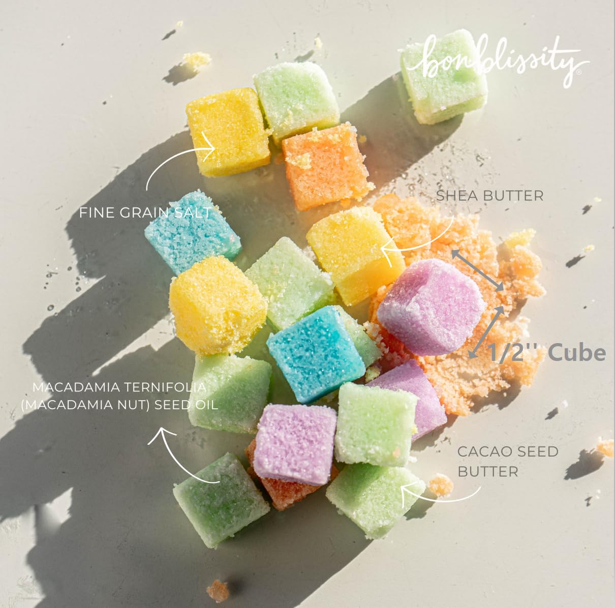 Bonblissity Sweet+Single Candy Sugar Scrub, Assorted, 30 Pcs - Exfoliating, Skin, Hands, Feet, Natural Butters & Oils, Sugary, Salty, Individually Wrapped, Exfoliate & Moisturize, On The Go, Travel