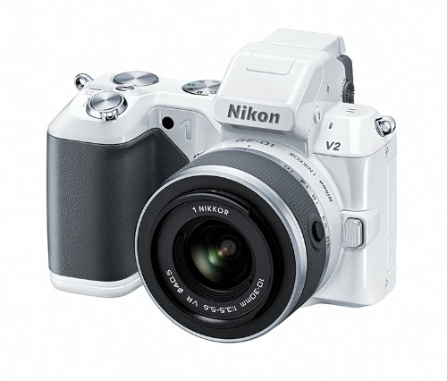 Nikon 1 V2 14.2 MP HD Digital Camera with 10-30mm & 30-110 VR 1 NIKKOR Lens (White)