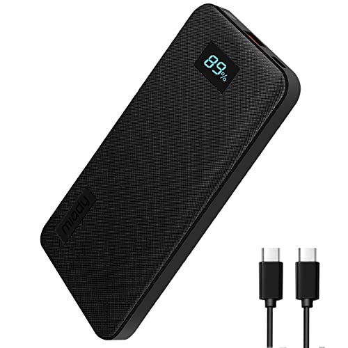 Miady 2022 Upgraded 20W PD USB C Portable Charger 10000mAh, Type-C Fast Charging Battery Pack Charger with LED Display, Power Bank for iPhones and Android Smartphones