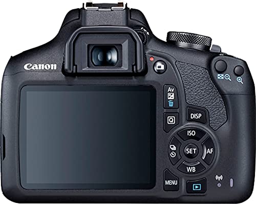 Camera Bundle for Canon EOS 2000D / Rebel T7 DSLR Camera with EF-S 18-55mm f/3.5-5.6 is II Lens and Accessories Pack (64GB, Handheld Tripod, Extra Batteries, and More) (Renewed)