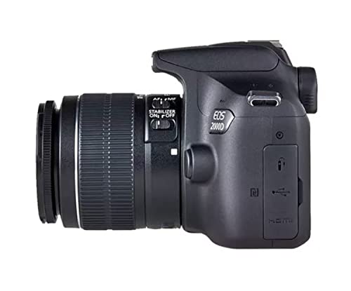 Camera Bundle for Canon EOS 2000D / Rebel T7 DSLR Camera with EF-S 18-55mm f/3.5-5.6 is II Lens and Accessories Pack (64GB, Handheld Tripod, Extra Batteries, and More) (Renewed)