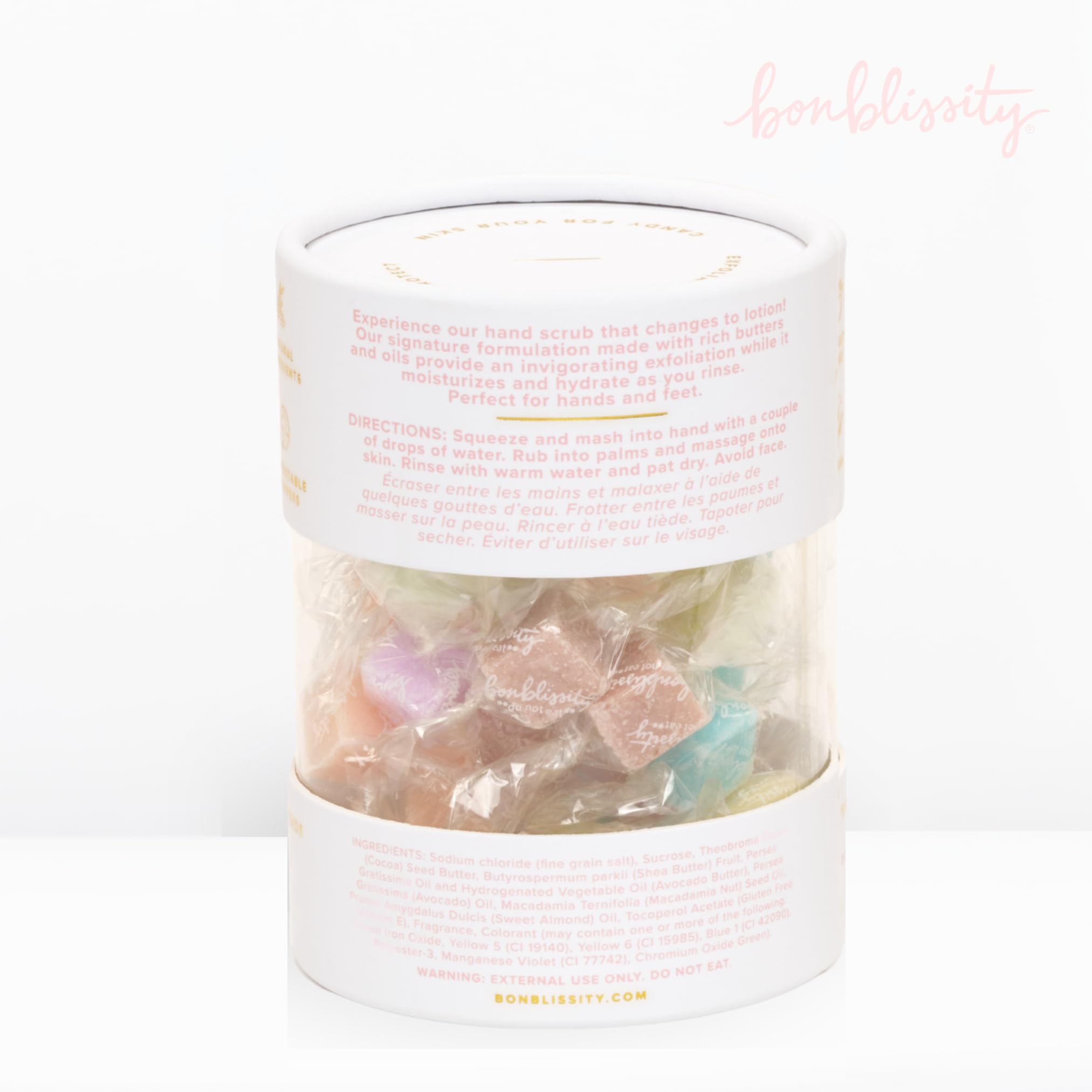 Bonblissity Sweet+Single Candy Sugar Scrub, Assorted, 30 Pcs - Exfoliating, Skin, Hands, Feet, Natural Butters & Oils, Sugary, Salty, Individually Wrapped, Exfoliate & Moisturize, On The Go, Travel