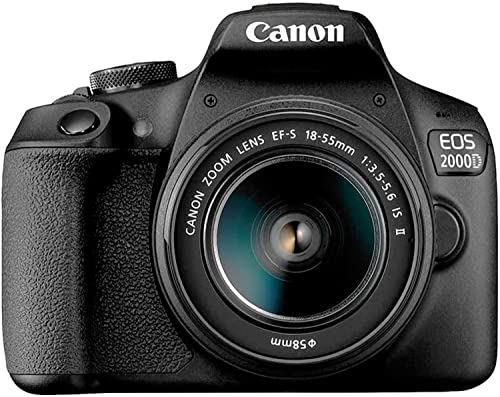 Camera Bundle for Canon EOS 2000D / Rebel T7 DSLR Camera with EF-S 18-55mm f/3.5-5.6 is II Lens and Accessories Pack (64GB, Handheld Tripod, Extra Batteries, and More) (Renewed)