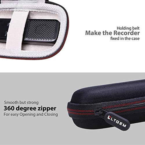 LTGEM EVA Hard Storage Case for48GB/72GB/16GB/32GB & Sony ICD-PX370/PX470/UX570 Digital Voice Recorder Voice Activated Recorder - Travel Protective Carrying Bag (Case Only!)