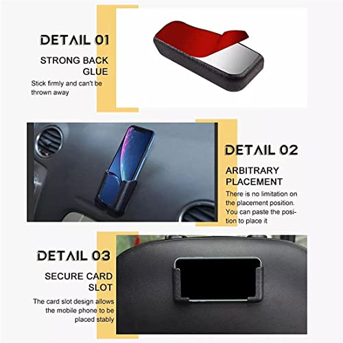 EIMONEY 2pair Multifunctional Mobile Phone Bracket - 2023 New Self Adhesive Dashboard Mount Car Phone Holder, Adjustable Phone Holder, Car Phone Holder Mount for All Mobile Phones Thickness<0.5in
