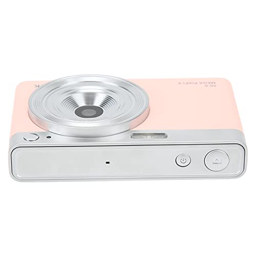 4K Digital Camera, Mini Portable 2.88in IPS HD Large Screen Children Camera Mirrorless AF Autofocus 16X Zoom 50MP Camera Macaron Style Kids Selfie Camera Christmas Birthday Gifts with LED Fill(Pink)