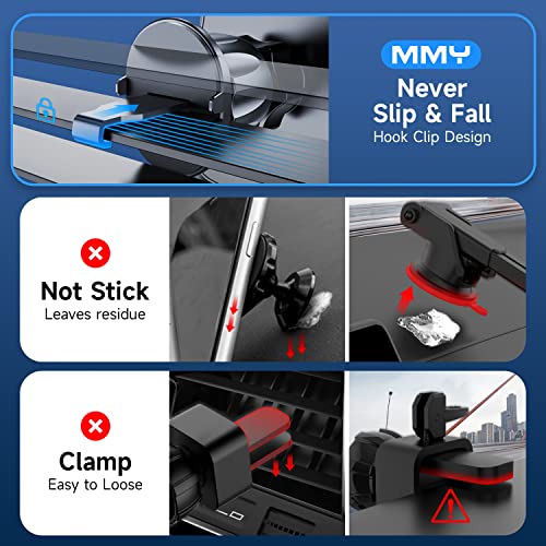 MMY [4 in 1 Phone Mount for Car,Car Phone Holder Mount + [Strong Magnets] Magnetic Phone Holder for Car, [Super Stable & Easy] Upgraded Car Vent Phone Mount Compatible with All Smartphones