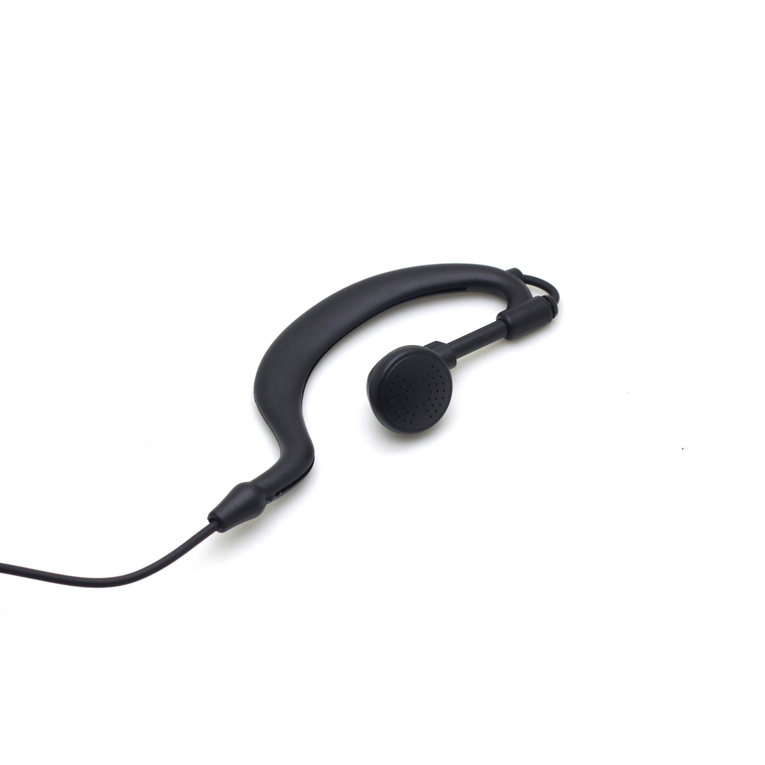 Kymate 2 Pin G Shape Clip-Ear Headset Earpiece with Mic for Two Way Radio Devices DEP450 CP040 CP200 CP200D CP185 DTR650 PR400 EP450 CLS1110 CLS1410 CLS1450 CLS DLR DTR RDX RDU RDV 5Pack