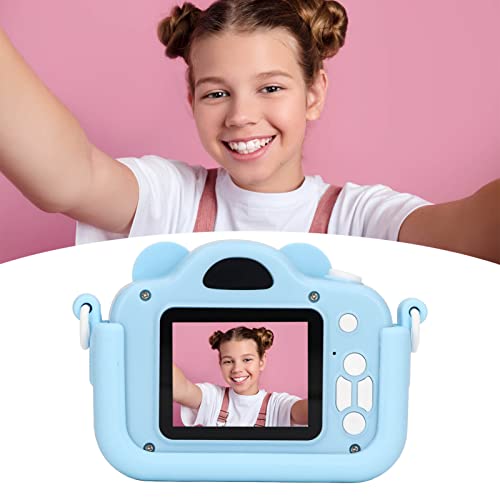 Aoutecen Kids Camera, Blue Mini Kids Camera with Lanyard for Travel