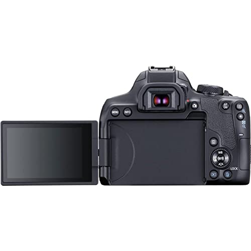 Camera Bundle for Canon EOS 850D / Rebel T8i DSLR Camera with EF-S 18-55mm f/4-5.6 is STM + Microphone with Video Kit Accessories (32GB, Tripod, Flash, and More)
