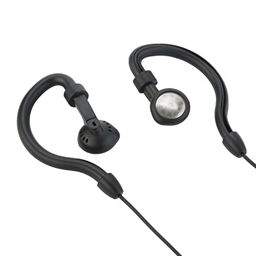 COISOUND Two Way Radio Earpiece |Walkie Talkie Headset Compatible Midland AVPH4,Ear-Clip Two Way Headset for Midland Walkie Talkie Earpiece(Black Pair)