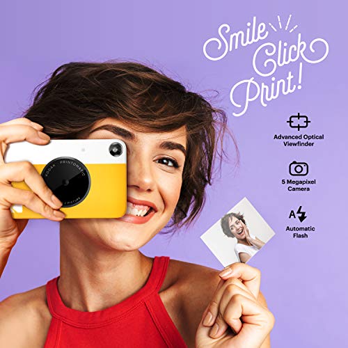 Kodak Printomatic Digital Instant Print Camera (Yellow) & Printomatic Digital Instant Print Camera (Blue) Print Memories Instantly & Printomatic Digital Instant Print Camera (Pink)