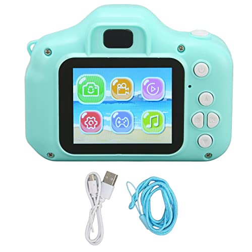 Zerodis Kids Camera Cartoon Cute Children Camera Rounded Design 2 Inch IPS Screen Auto Focusing Children Digital Camera Kids Camera Toddler Camera