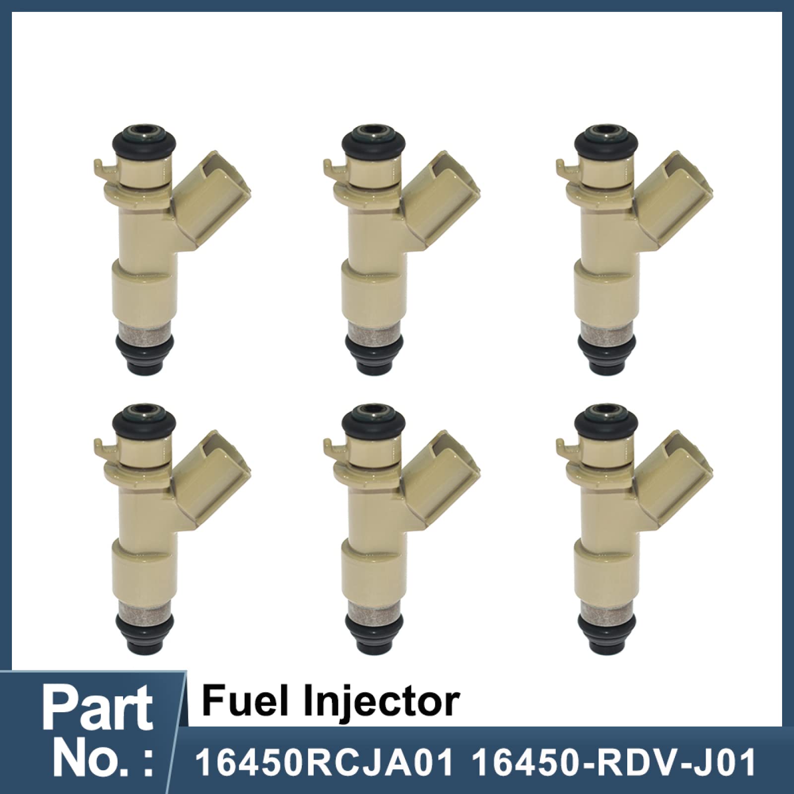 FAYTEK Fuel Injector Nozzle for Honda Accord 2005, 1/6PCS Fuel Injector Nozzle 16450RCJA01/16450-RDV-J01,6PCS