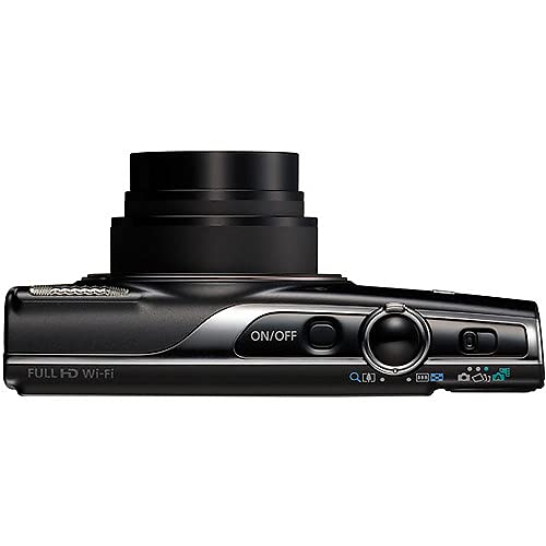 Canon PowerShot ELPH 360 HS Digital Point and Shoot Camera (Black) Bundle with 32 GB Memory Card and More (Renewed)