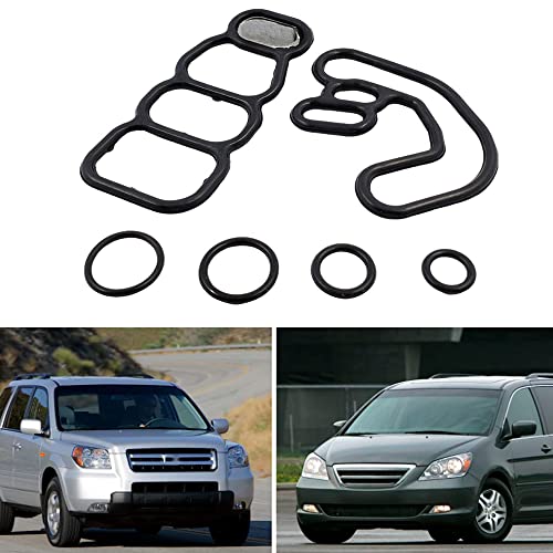 Riloer 1 Set 15826-RDV-J01, Head Cylinder Solenoid Valve Gasket Set, Compatible with Honda Odyssey Pilot Hybrid