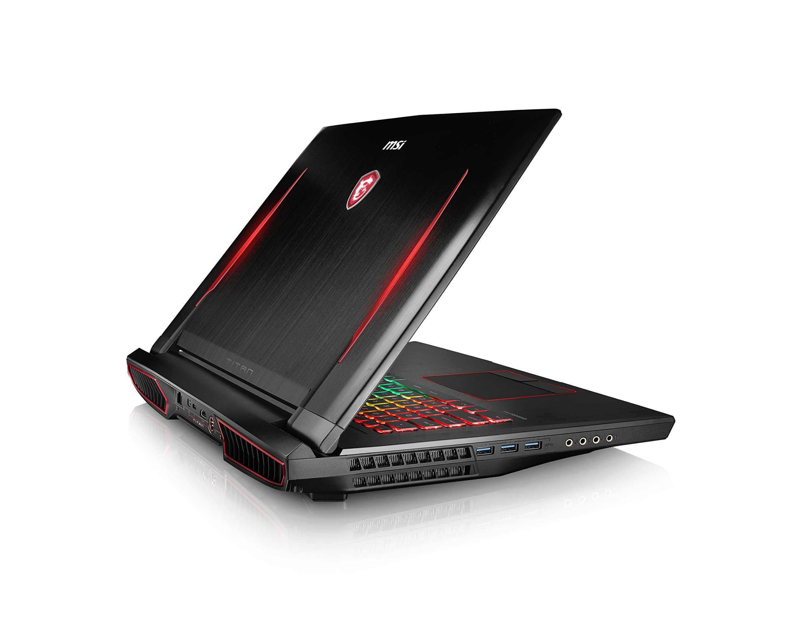 MSI GT73VR Titan PRO-1005 17.3" 120Hz 5ms Hardcore Gaming Laptop i7-7700HQ GTX 1080 8G 16GB 512GB SSD + 1TB, Black-Red