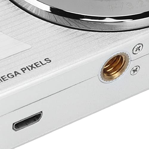 Digital Camera, Built in Fill Light Compatible 256GB Memory Card 48MP Image Resolution Compact Camera for Beginners (Silver)