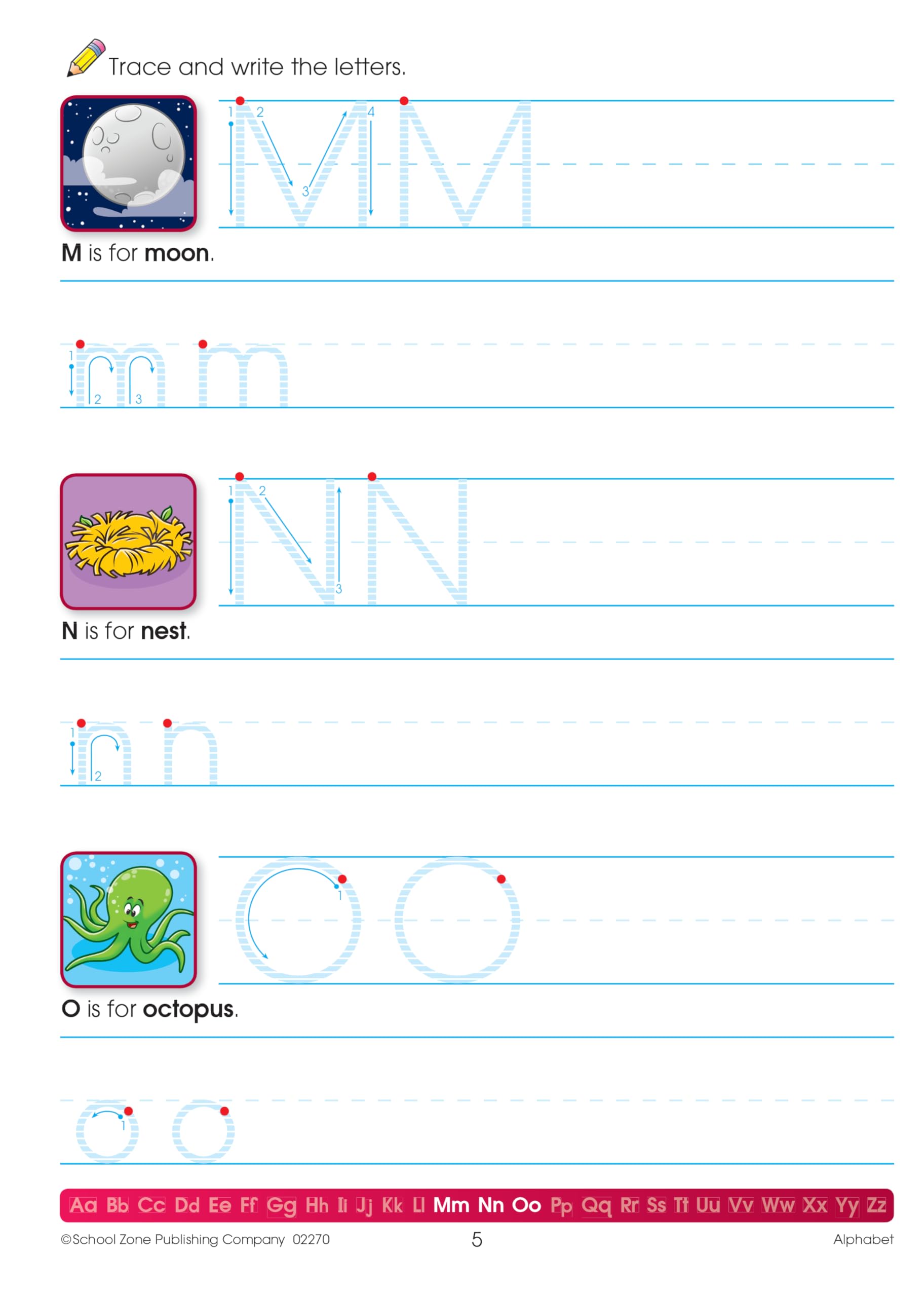 School Zone - Alphabet Workbook - 64 Pages, Ages 3 to 5, Preschool, ABC's, Letters, Tracing, Alphabetical Order, and More (School Zone Get Ready!™ Book Series)