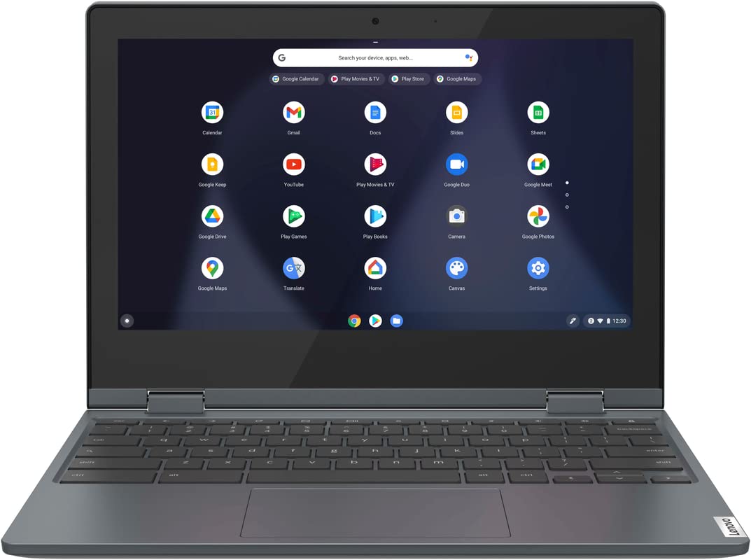 2022 lenovo Flex 3 Chromebook 11.6" 2-in-1 HD Touchscreen Laptop, Intel Celeron N4020 Processor, 4GB RAM, 64GB eMMC Flash Memory, HD Webcam, Chrome OS, Abyss Blue, 128GB Snowbell USB Card