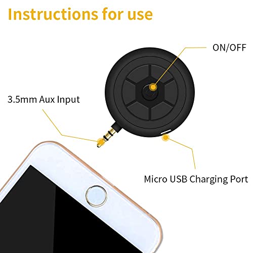 Mini Portable Speaker, 3W Mobile Phone Speaker Line-in Speaker with Clear Bass 3.5mm AUX Audio Interface, Plug and Play for iPhone, iPad, iPod, Tablet, Smartphone