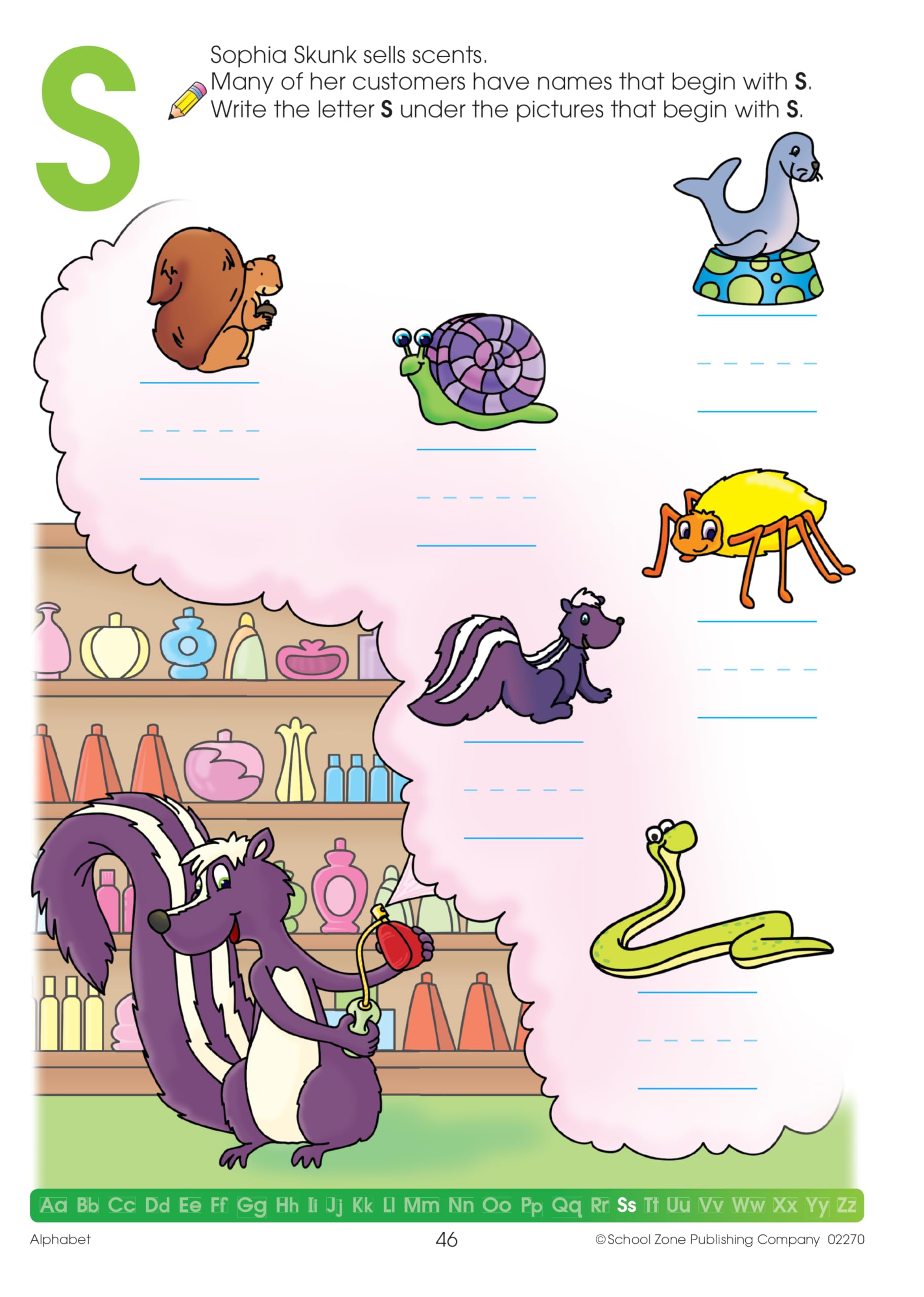 School Zone - Alphabet Workbook - 64 Pages, Ages 3 to 5, Preschool, ABC's, Letters, Tracing, Alphabetical Order, and More (School Zone Get Ready!™ Book Series)