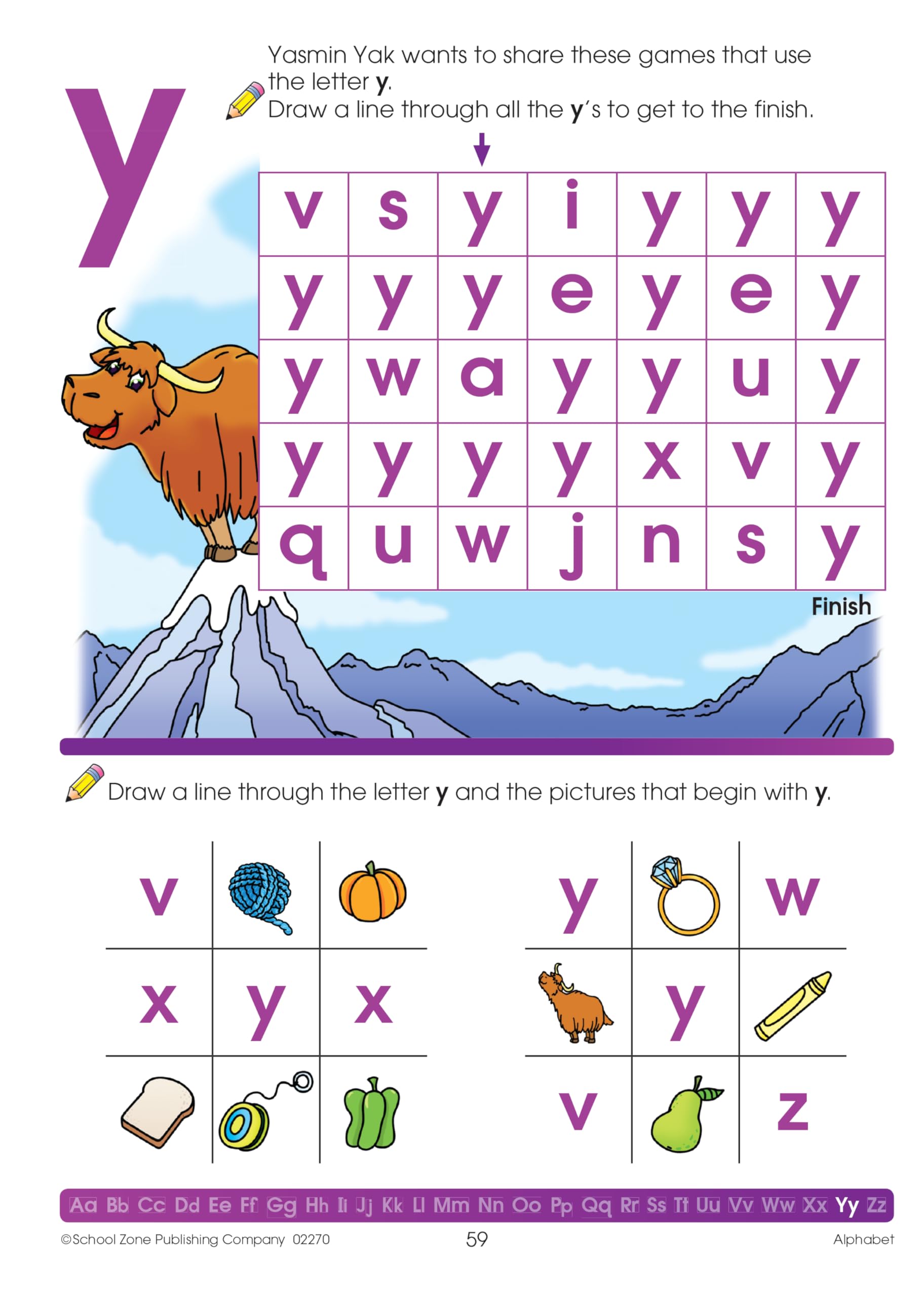 School Zone - Alphabet Workbook - 64 Pages, Ages 3 to 5, Preschool, ABC's, Letters, Tracing, Alphabetical Order, and More (School Zone Get Ready!™ Book Series)