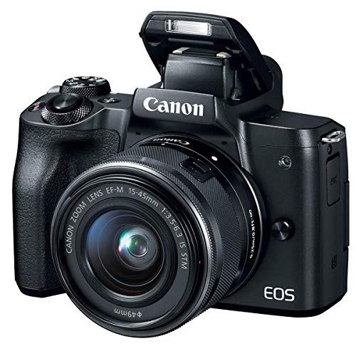 Canon EOS M50 Mirrorless Camera with EF-M 15-45mm f/3.5-6.3 is STM Lens, Black - Bundle with 16GB SDHC Card, Camera Case, 49mm Filter Kit, Cleaning Kit, Card Reader, Pc Software Package