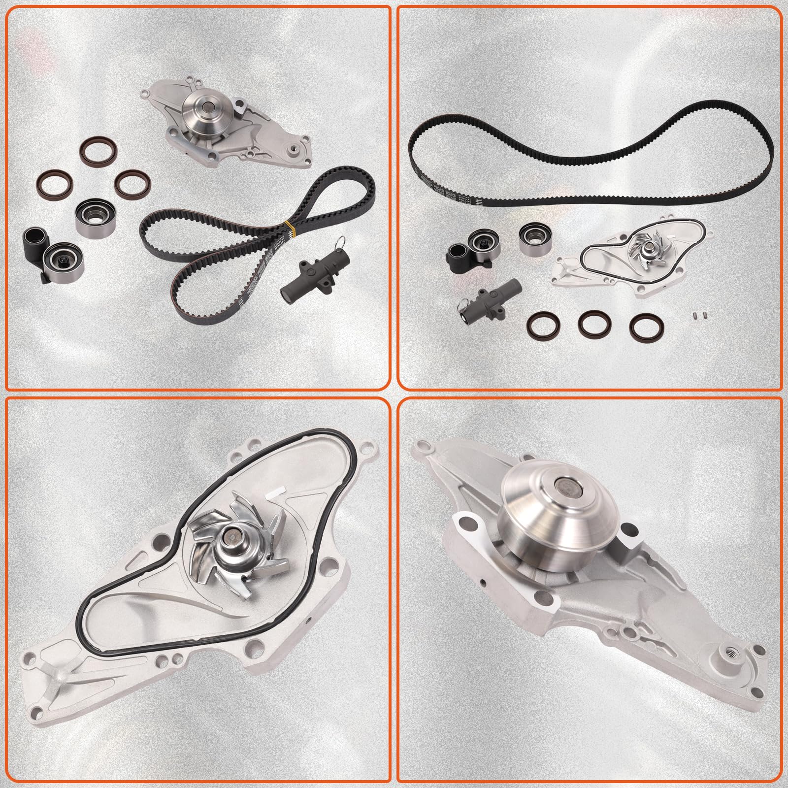 GEARZAAR Timing Belt Kit, With Water Pump Timing Belt Kit Compatible for Honda Accord Odyssey Pilot Ridgeline Acura MDX RL TL 3.0L 3.2L 3.5L 3.7L. Replace# TCKWP329 TKH-002 19200-RDV-J01 14510-RCA-A01