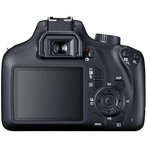 Rebel T100 / 4000D DSLR Camera with EF-S 18-55mm f/3.5-5.6 is II and EF 75-300mm f/4-5.6 III Lens + Accessory Bundle Kit (Flash, Travel Charger, Extra Battery, and More)