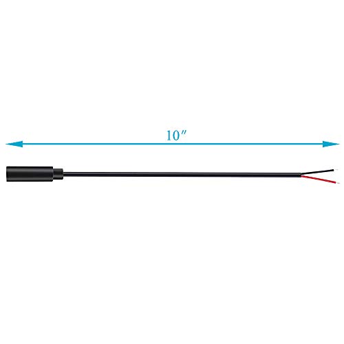 Fancasee (10 Pack) Replacement 3.5mm Female Jack to Bare Wire Open End TS 2 Pole Mono 1/8" 3.5mm Jack Plug Connector Audio Cable Repair