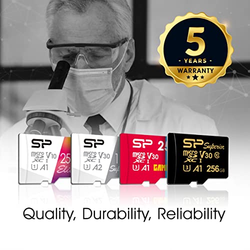 Silicon Power 512GB Superior Micro SDXC UHS-I (U3), V30 4K A2, Compatible with GoPro Hero 9 High Speed MicroSD Card with Adapter