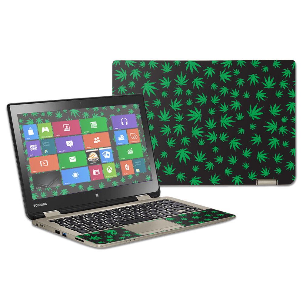 MightySkins Skin Compatible with Toshiba Satellite Radius 11 L15W-B 11.6" wrap Cover Sticker Skins Marijuana