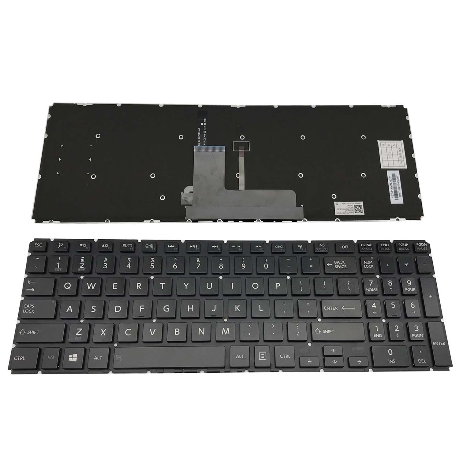 New Laptop Replacement Keyboard for Toshiba Satellite L50-C L50D-B L50D-C L50DT-B L50T-B L50T-C L50W-C L55D-B L55D-B L55D-B L55D-B L55D-B L55D-B US 9Z.NBCBQ.00I EBLIU01110 Black Backlight L50-B