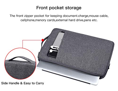 14 inch Laptop Sleeve Case, Padded Protective Travel Carry Bag for HP 14 Laptop, HP Pavilion 14, Dell Inspiron 14, Lenovo ideapad 14, ASUS VivoBook 14 Computer Cover -Space Grey