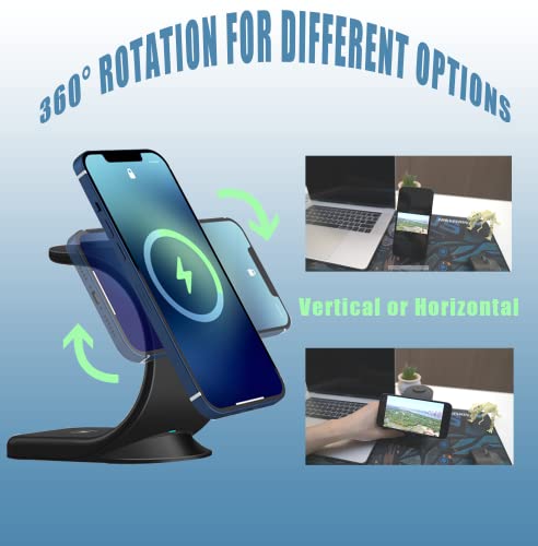 TASANLOGEN 3 in 1 Wireless Charging Station ,Space Saving,Fast Charging Stations with iPhone 14 13 12 /Pro Max/Plus/Pro/Mini,iWatch 8/7/SE/6/5/4/3/2,Airpods pro/3/2